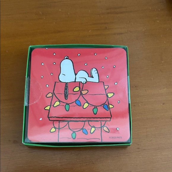 Peanuts | Holiday | Peanuts Snoopy Holiday Coaster Set Red | Poshmark